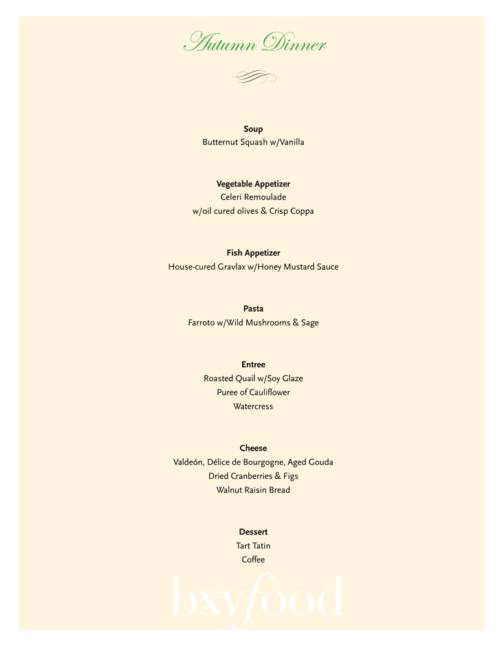 Download Free Sample Dinner Party Menu Templates Piratebayip